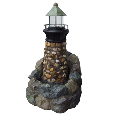 Beckett Natural Stone Lighthouse Fountain SM | BFG Supply