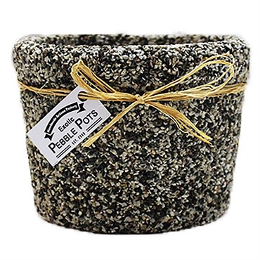 Exotic Pebbles Pots Gray 6" Cache | BFG Supply