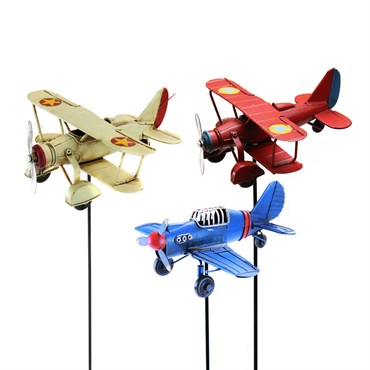 Exhart Airplane Garden Stakes | BFG Supply