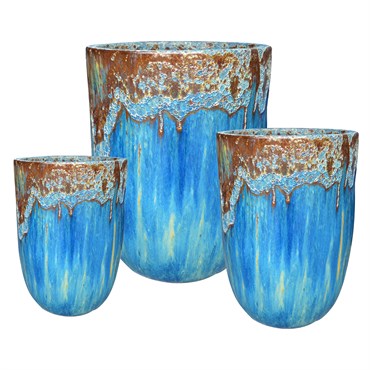 MCarr 12pc Volcanic Tall Round Planter Pallet Skyfall | BFG Supply