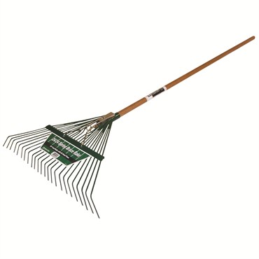 Midwest 24/24 Heavy Duty Spring Brace Leaf Rake w/54" Wood Handle | BFG ...